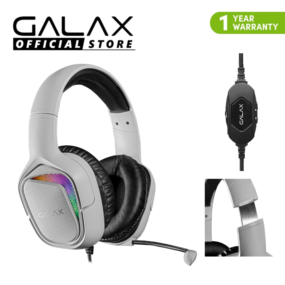 Galax Sonar-04 RGB Gaming Headset USB 7.1 Channel RGB WHITE | Shopee ...