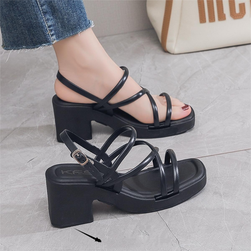 「KAEVE」(+1 size)2024 trending 2 inch block wedge heels sandals for ...