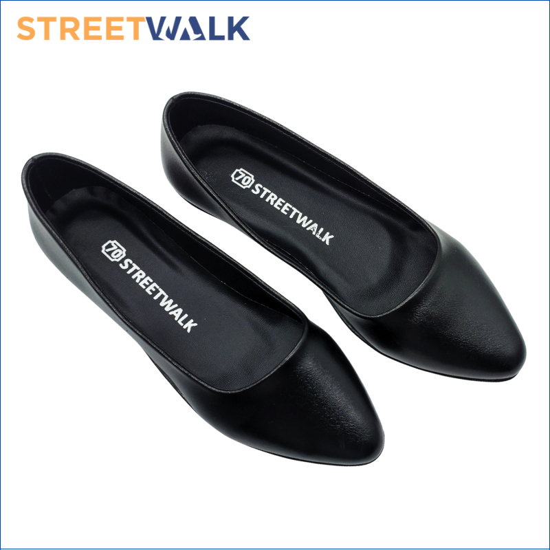 Streetwalk Black Shoes for Women Wedge Office School Shoes for Girls ...