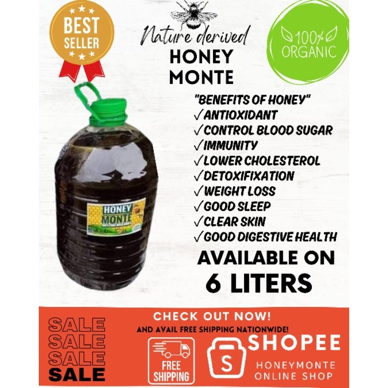 PURE HONEY BEE 100% NATURAL ORGANIC HONEY (HONEY MONTE 8 kilos ...