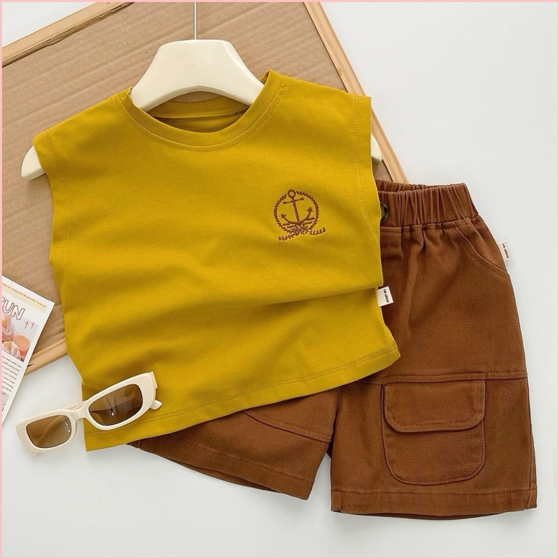 OOTD Boys Shirt and Cargo Short (1-5 y/o) | Shopee Philippines