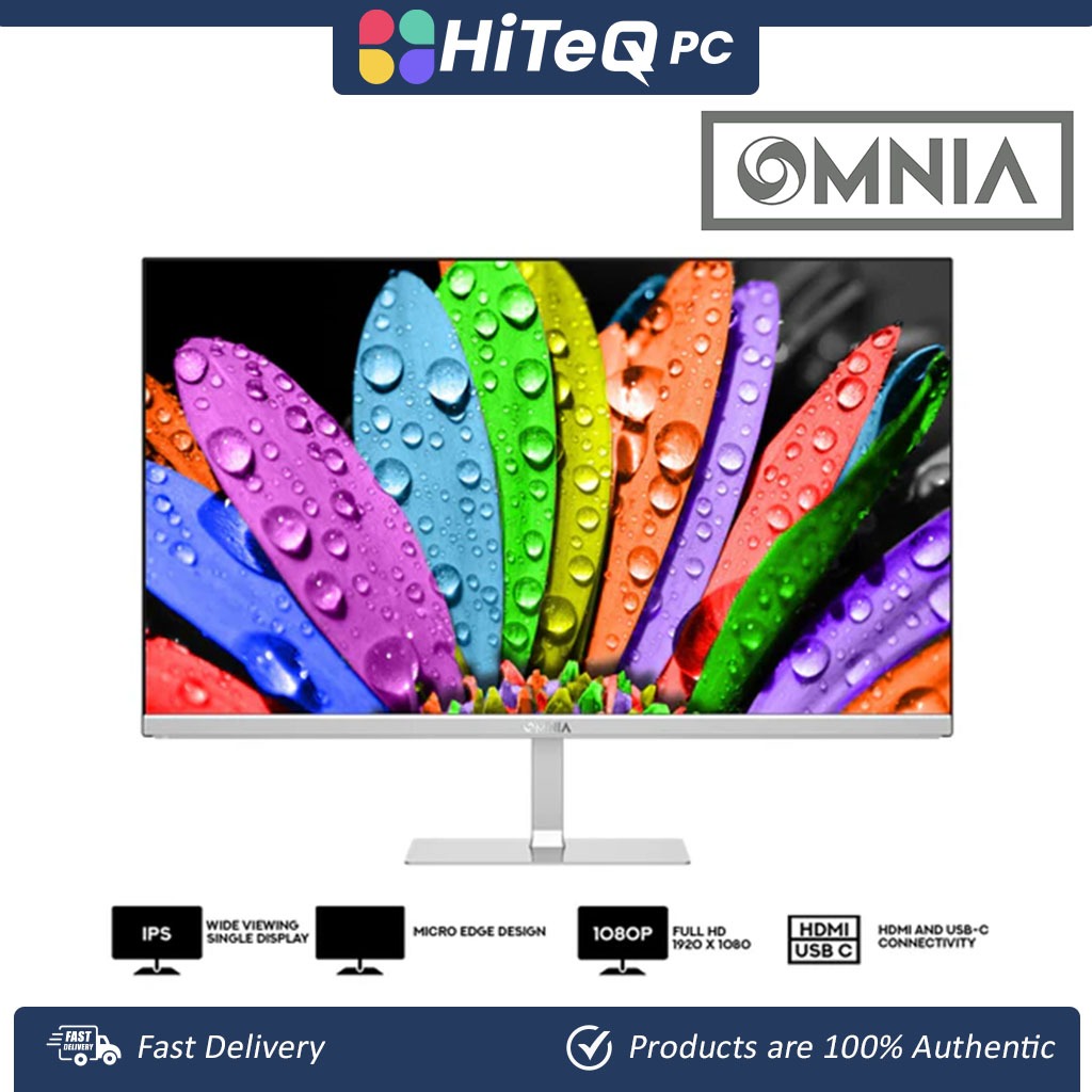 HiteqPC | 23.8" FHD IPS 100Hz 1ms LED Monitor (Silver) OMNIA O238CIU ...