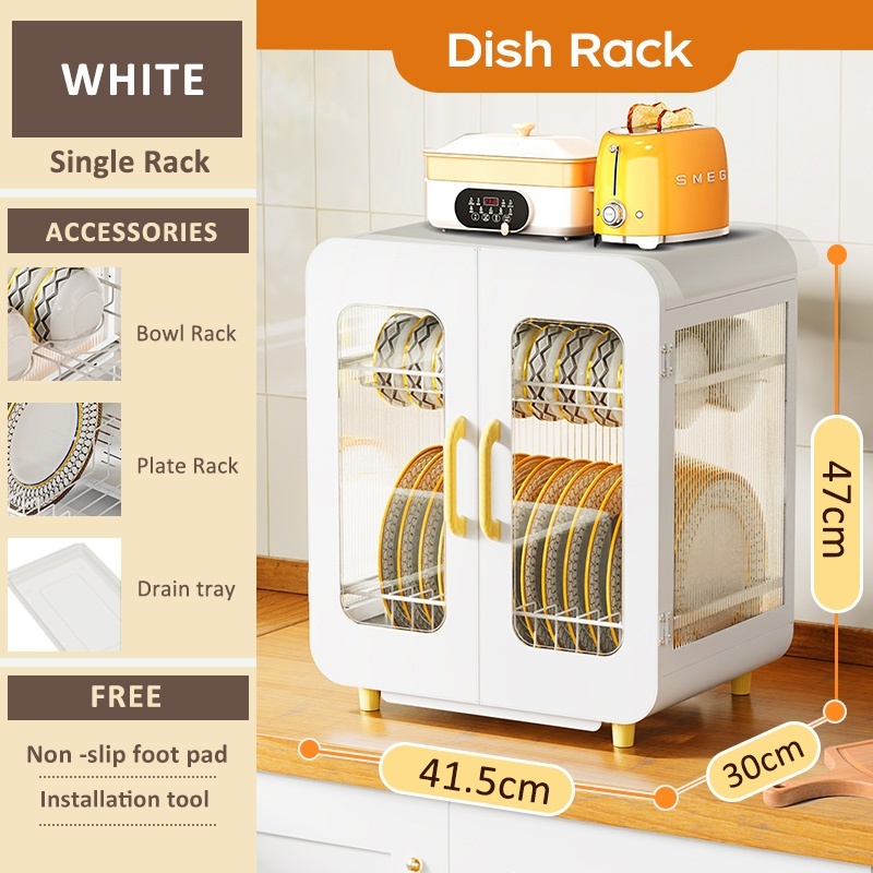 Jiditech Dish Rack Kitchen Dish Drainer Drying Rack Cabinet Countertop ...