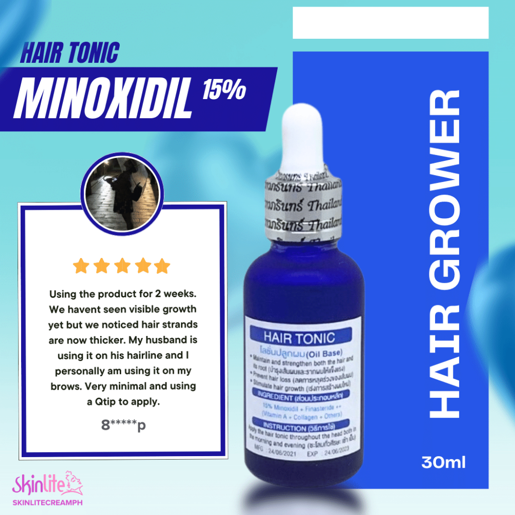 Authentic Hair Tonic Minoxidil Oil Based 15% Hair Grower Hairloss Hair Growth 30ml w/ Thailand ...