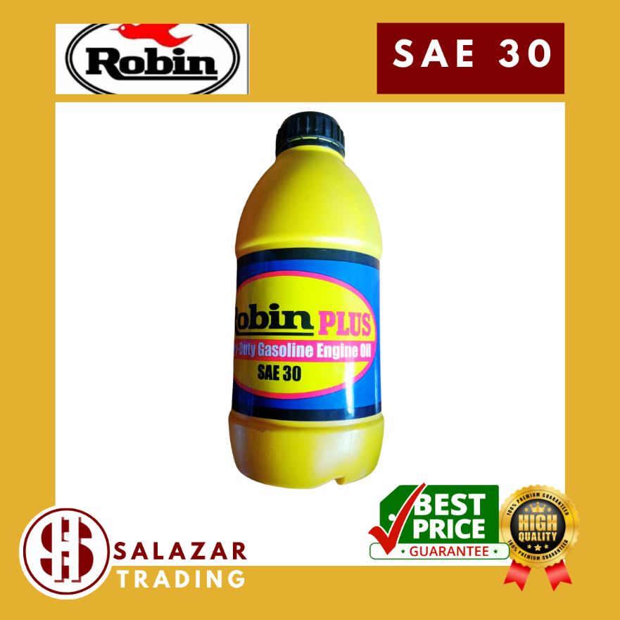 ROBIN PLUS HEAVY-DUTY GASOLINE ENGINE OIL SAE 30 1LITER | Shopee ...