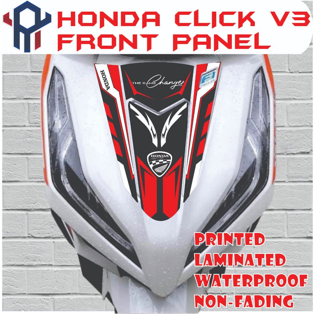 Honda Click version 3 4 v3 v4 125 150 Front Panel printed and laminated ...