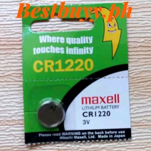 CR1220 3V Original Maxell Lithium Battery (1piece) | Shopee Philippines