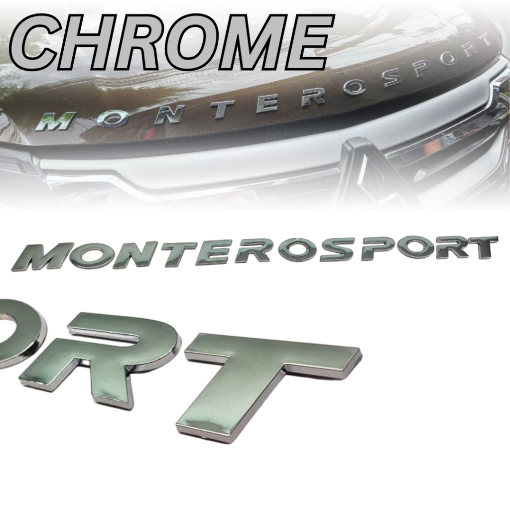 CPO ABS MONTERO SPORT Letters Car Auto Front Hood Emblem Badge Sticker ...