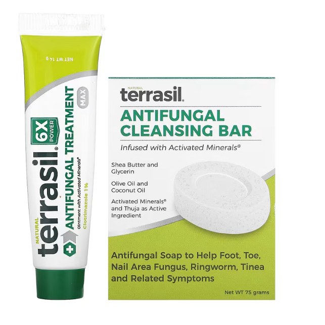 Natural Terrasil Antifungal Treatment, Anti-fungal Soap + Cream for ...