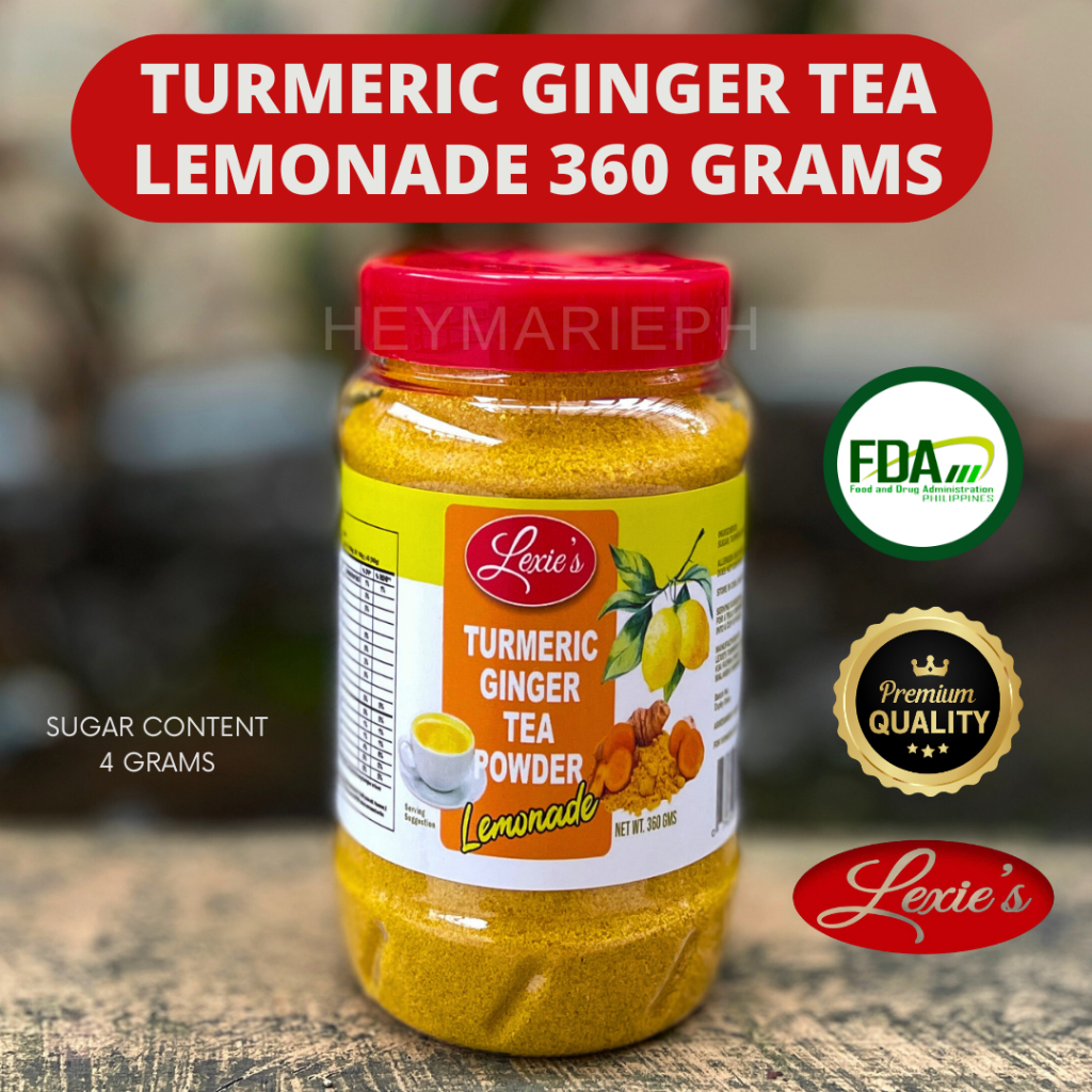 Lexies Organic Turmeric Ginger Tea Powder with Lemonade 360 grams ...