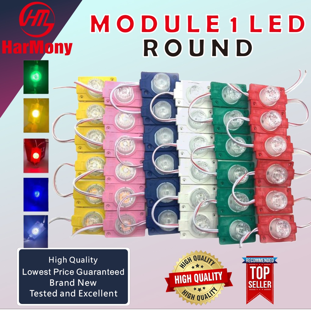 1 LED MODULE CIRCLE Car Motorcycle 1 LED Round Light Module 12VDC ...