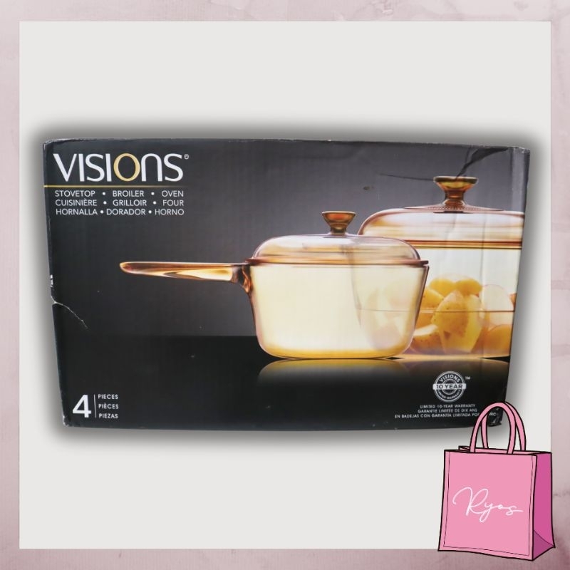 (BRAND NEW) VISIONS 4 Piece Casserole w/ BOX | Shopee Philippines