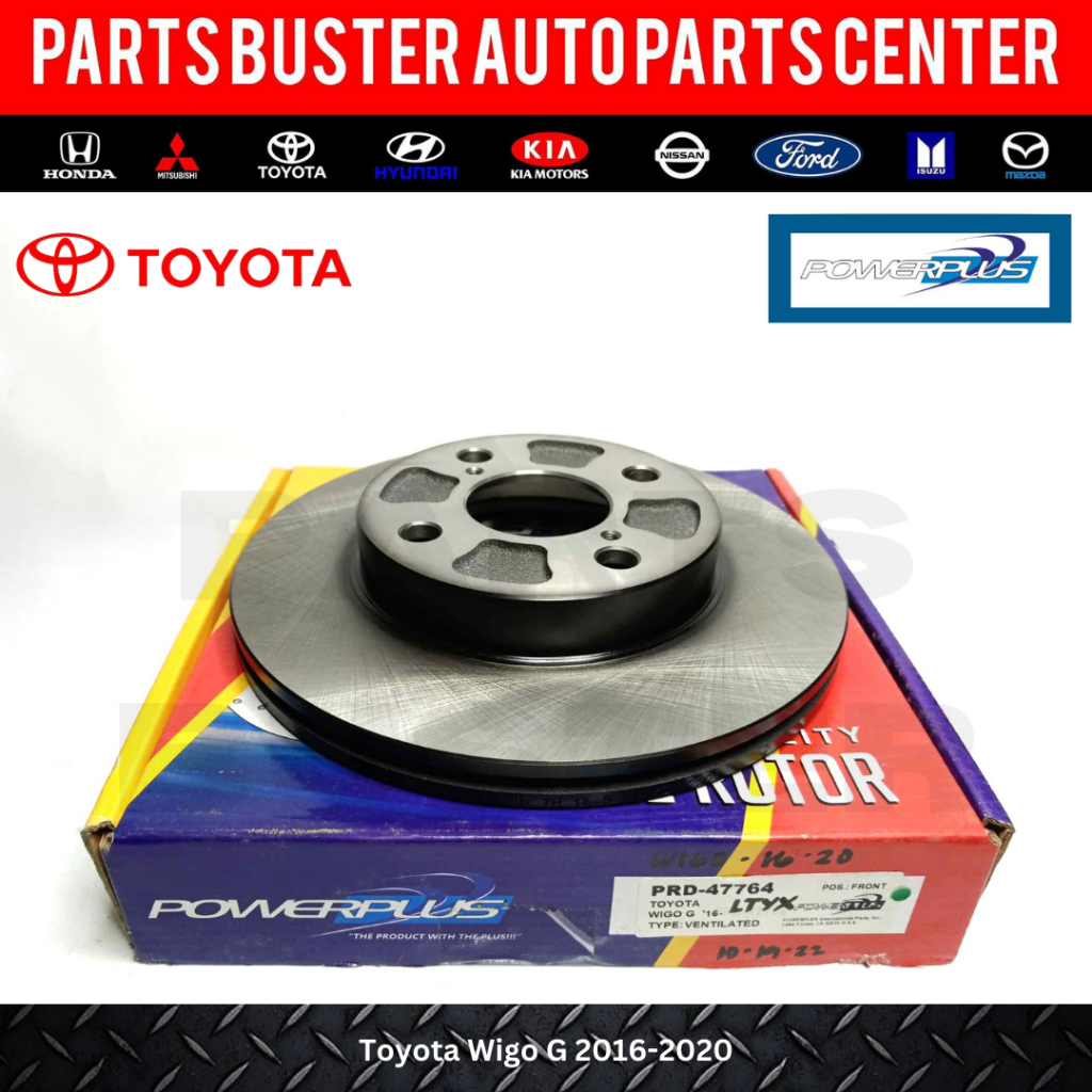 Front Brake Disc Rotor for Toyota Wigo G 2016-2020 (PRD-47764) | Shopee ...