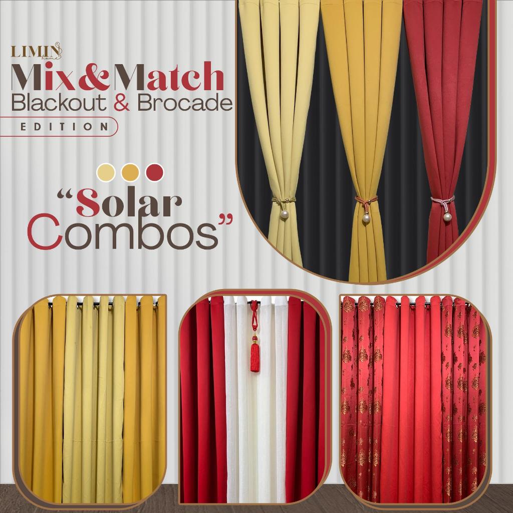 LIMIN Korean Blackout Yellow Red Velvet Curtain for Window | 8 Ring ...