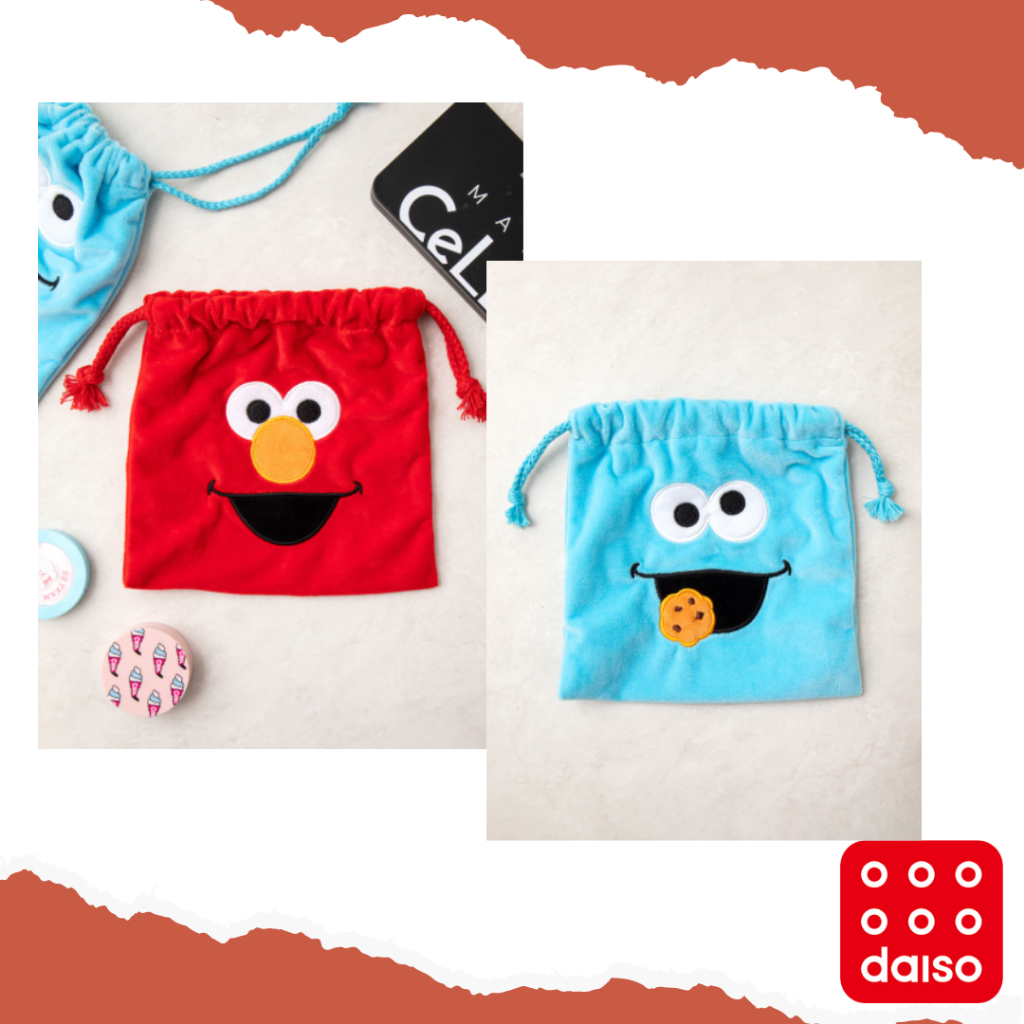 [DAISO KOREA] Sesame Street String Tightening Pouch | Shopee Philippines