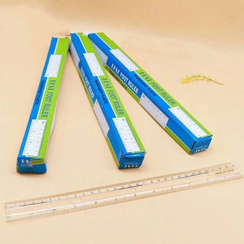 Best Foot Ruler Transparent Plastic 12pcs | Shopee Philippines