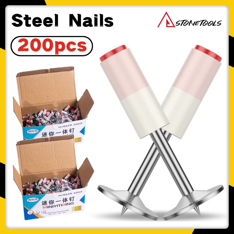 100PCS Steel Nail Gun Mini Rivet Gun Bullet Nail Gun Concrete Fire Nail ...