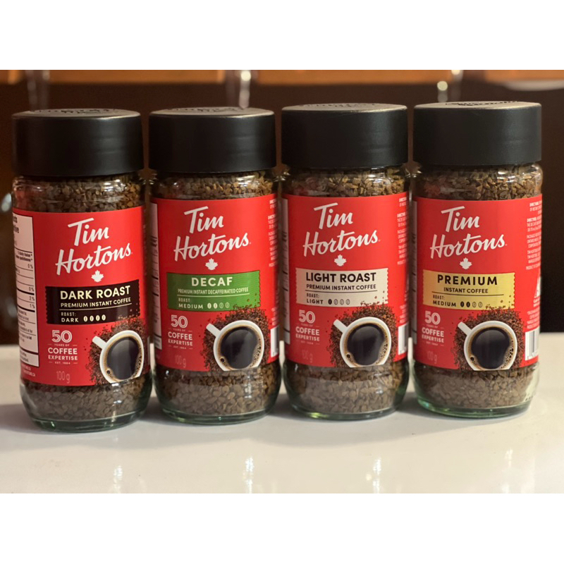 TIM HORTONS ROASTED COFFEE FROM CANADA 100g Light Roast Premium Decaf ...