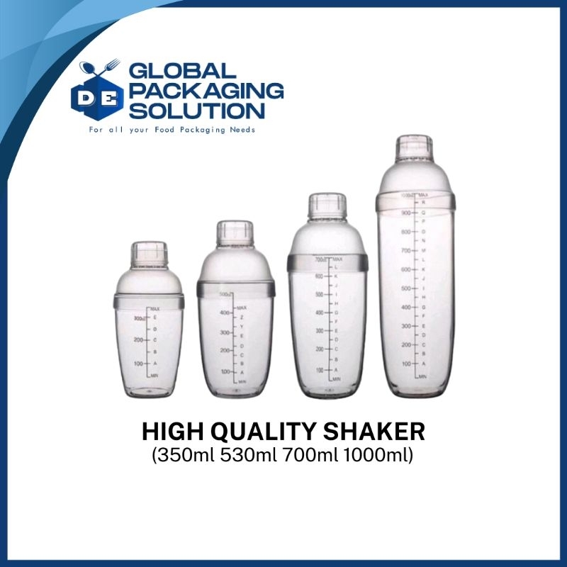 High Quality Acrylic Cocktail PC Shaker with Label for Milktea, Shake ...