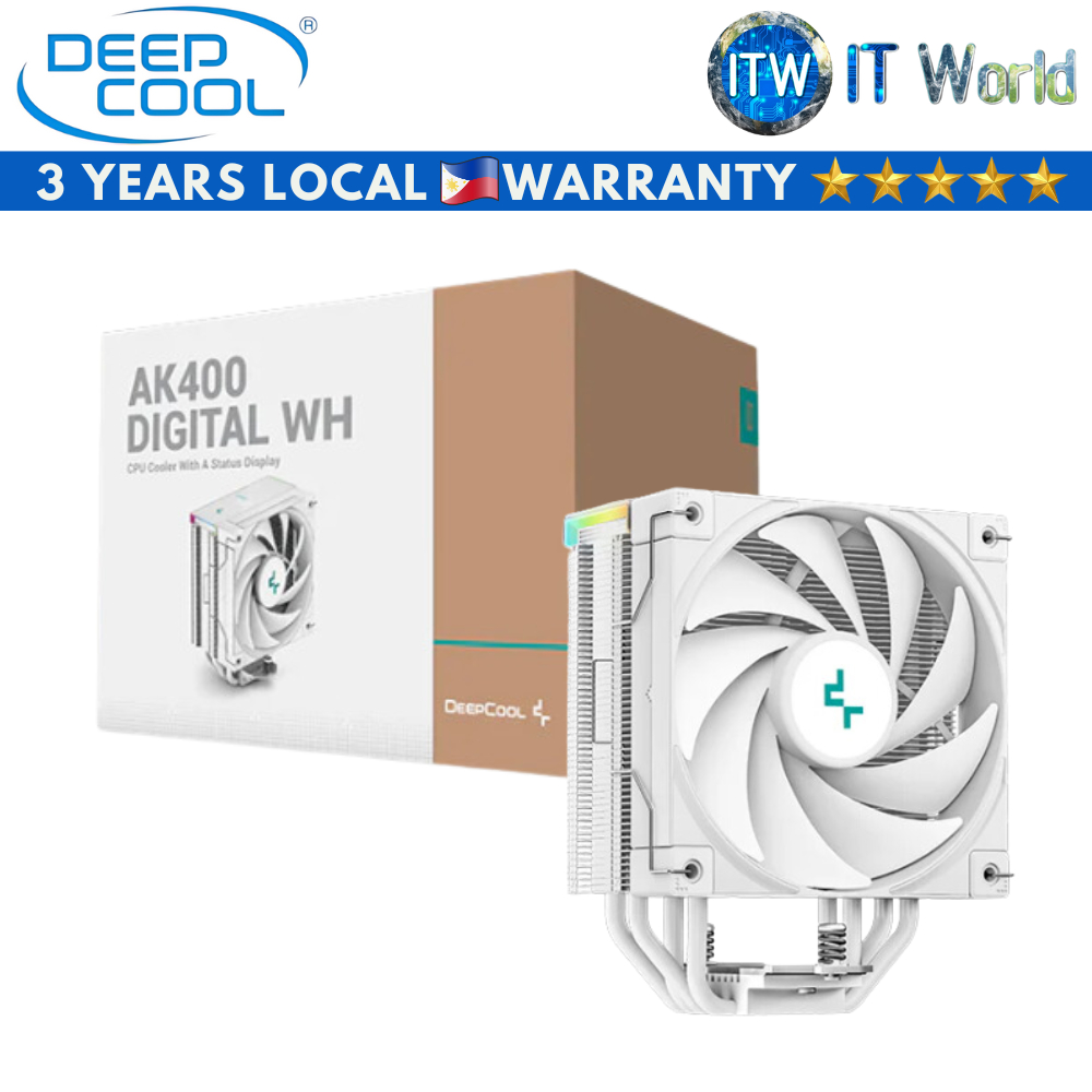 Deepcool AK400 DIGITAL WH Air Cooler (R-AK400-WHADMN-G) | Shopee ...