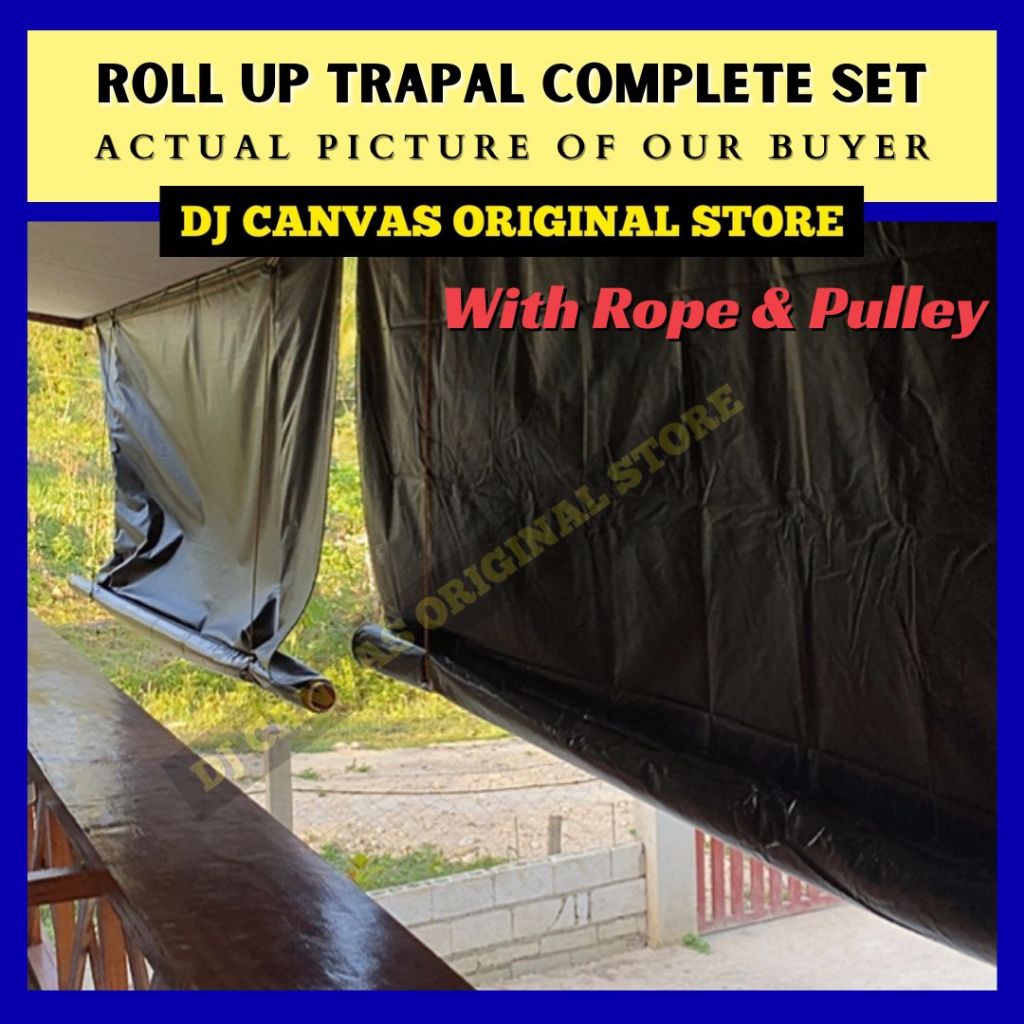 (6ft X 8ft) PULLEY SET UP ROLL UP TRAPAL S400 MARUYAMA TOLDA LONA ...
