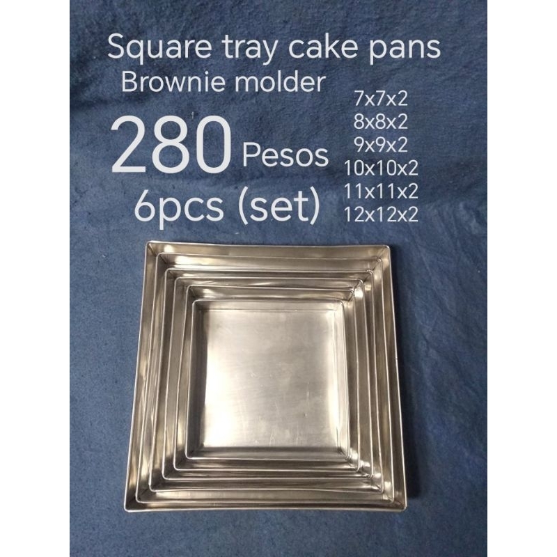 square pan / brownie molder / square cake molder aluminum | Shopee ...