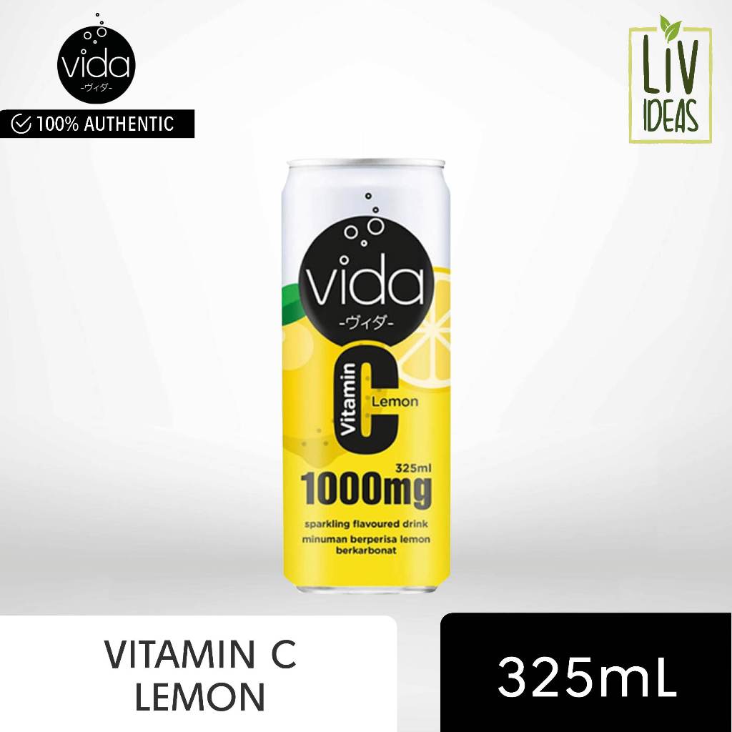 Vida C Sparkling Flavored Drink Lemon Flavor 325mL | Shopee Philippines