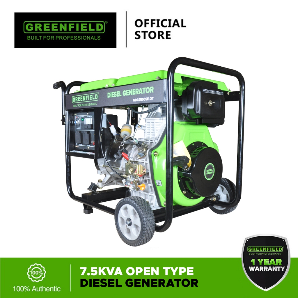 Greenfield Diesel Generator 7.5KVA Open Type | Shopee Philippines