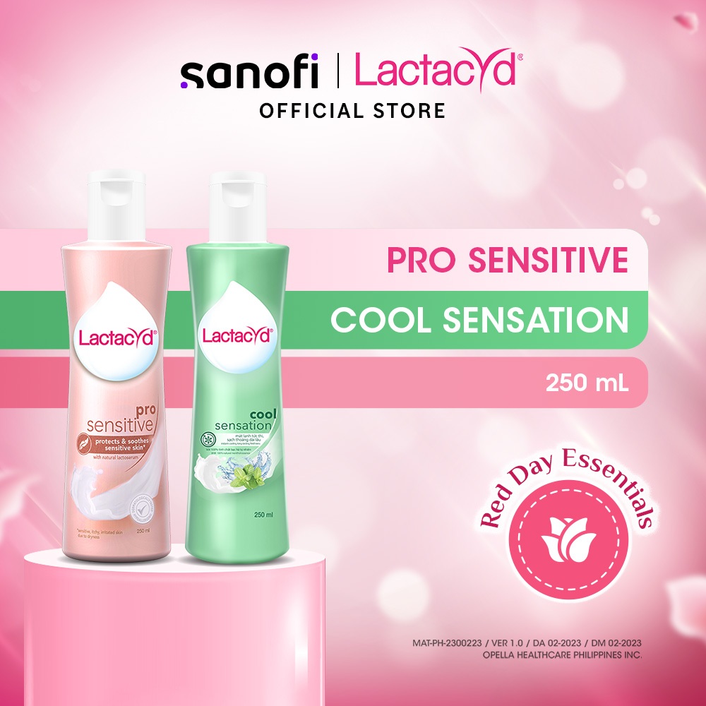 Red Day Essentials - Lactacyd Feminine Wash Pro Sensitive 250mL + Cool ...
