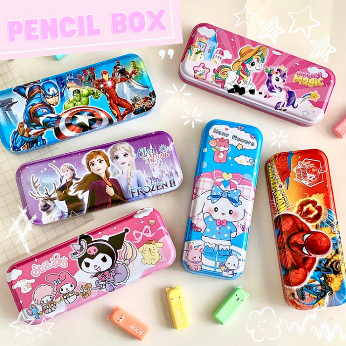 Colorful Metal Pencil Case Character Design Multipurpose School Supply ...