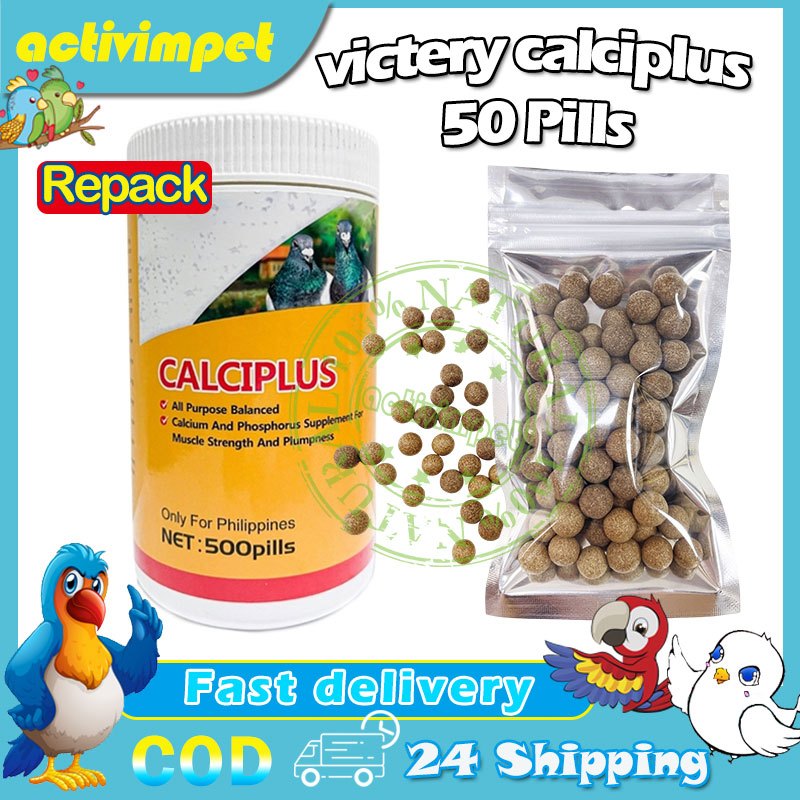 Victery CalciPlus 50 pills repack for Pigeons, Racings Pigeons, Pigeon ...