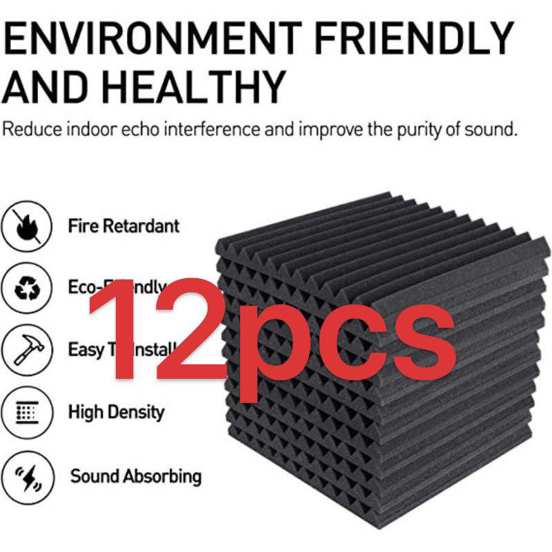 12* 30*30 sound proof wall foam for recording Padding Foam Panels ...