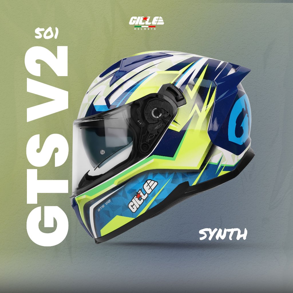 GILLE Z-501 GTS V2 SYNTH Motorcycle Helmet Full Face Dual Visor With ...