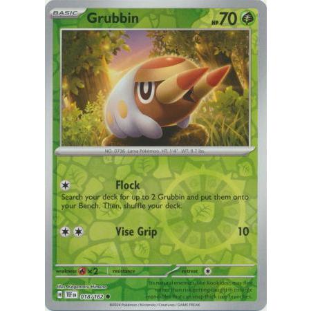 Grubbin - 018/162 - Reverse Holo | POKEMON TCG: Scarlet and Violet ...