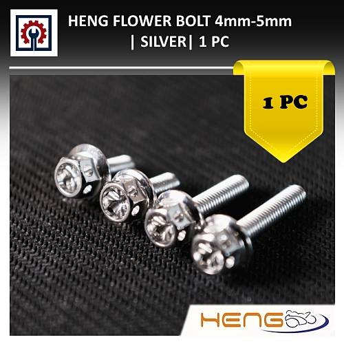 HENG FLOWER BOLT 4mm-5mm for MOTOCYCLES | SILVER | 1 PC | Shopee ...
