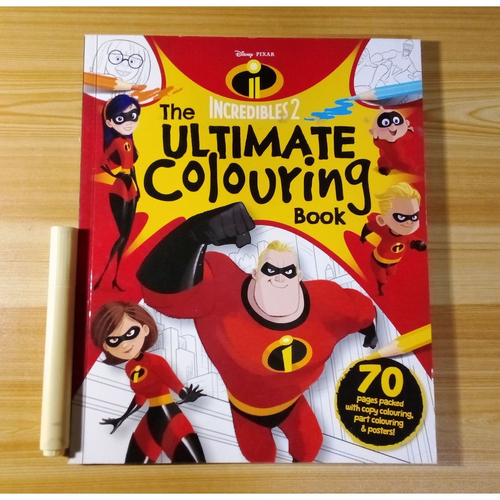 (Pre-Loved) INCREDIBLES 2: The Ultimate Colouring Book (PB) | Shopee ...