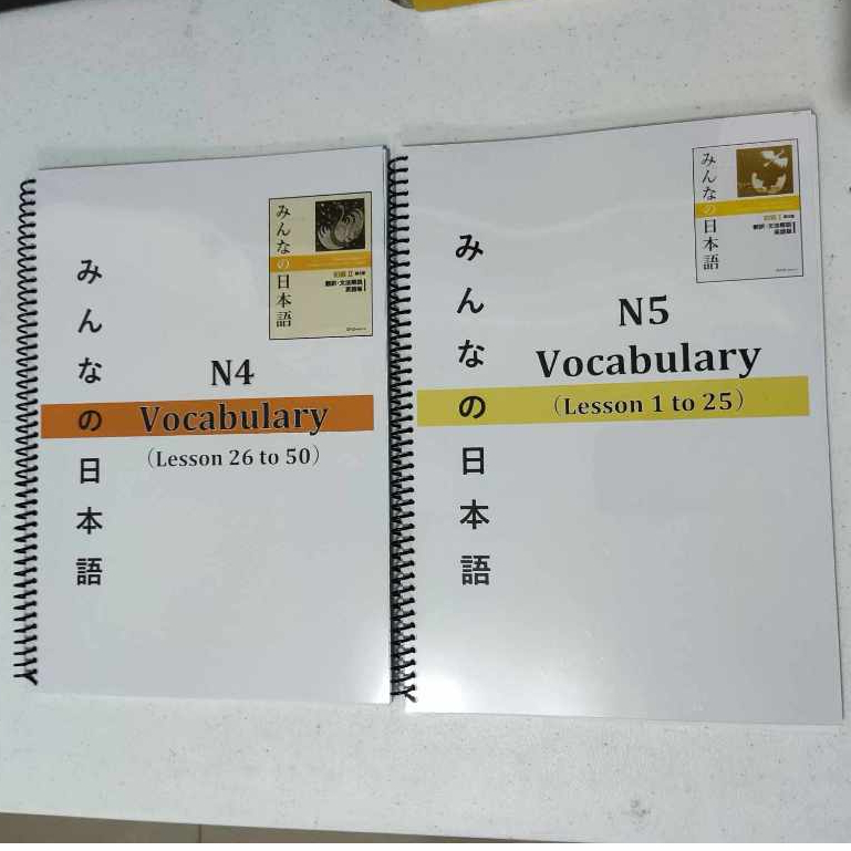 MINNA NO NIHONGO 1 & 2 Vocabulary (N5 & N4 ) | Shopee Philippines