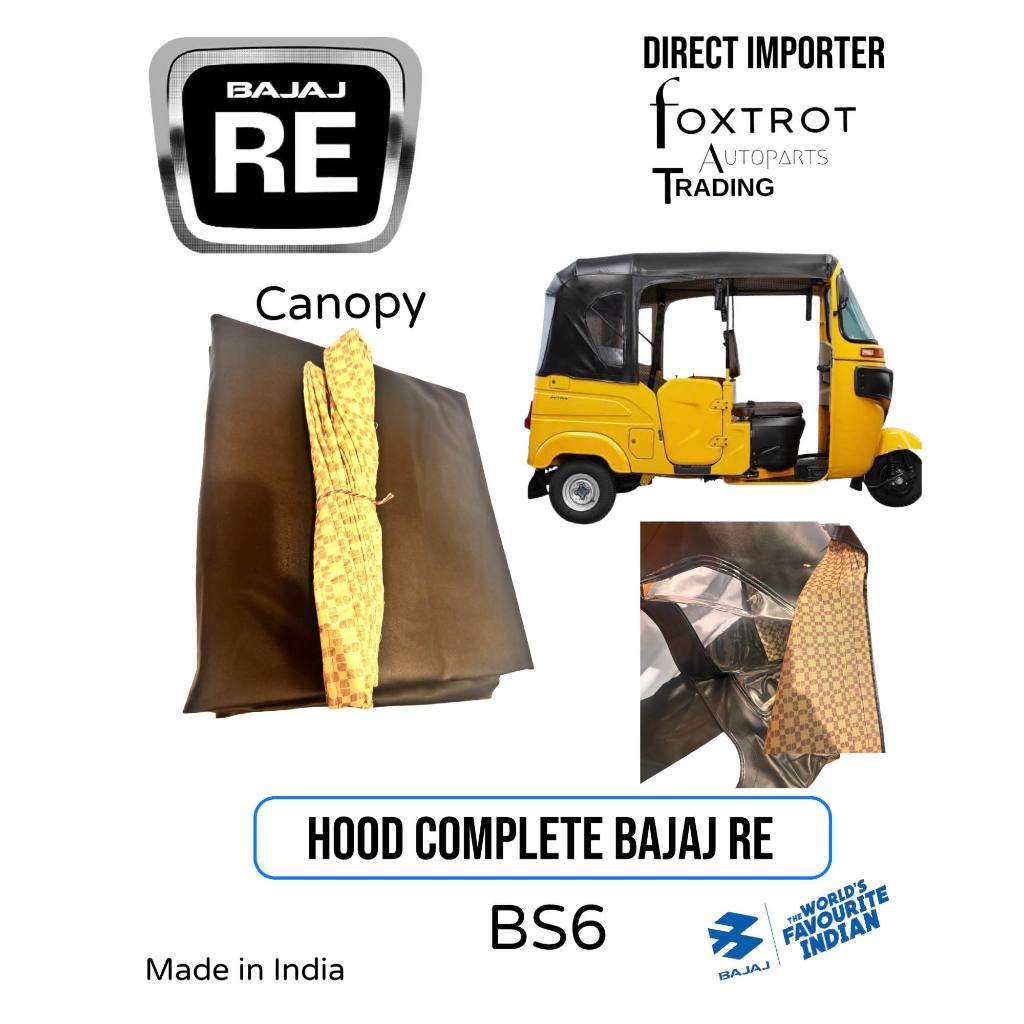 BAJAJ RE Hood Complete BS6 Black Genuine | Shopee Philippines