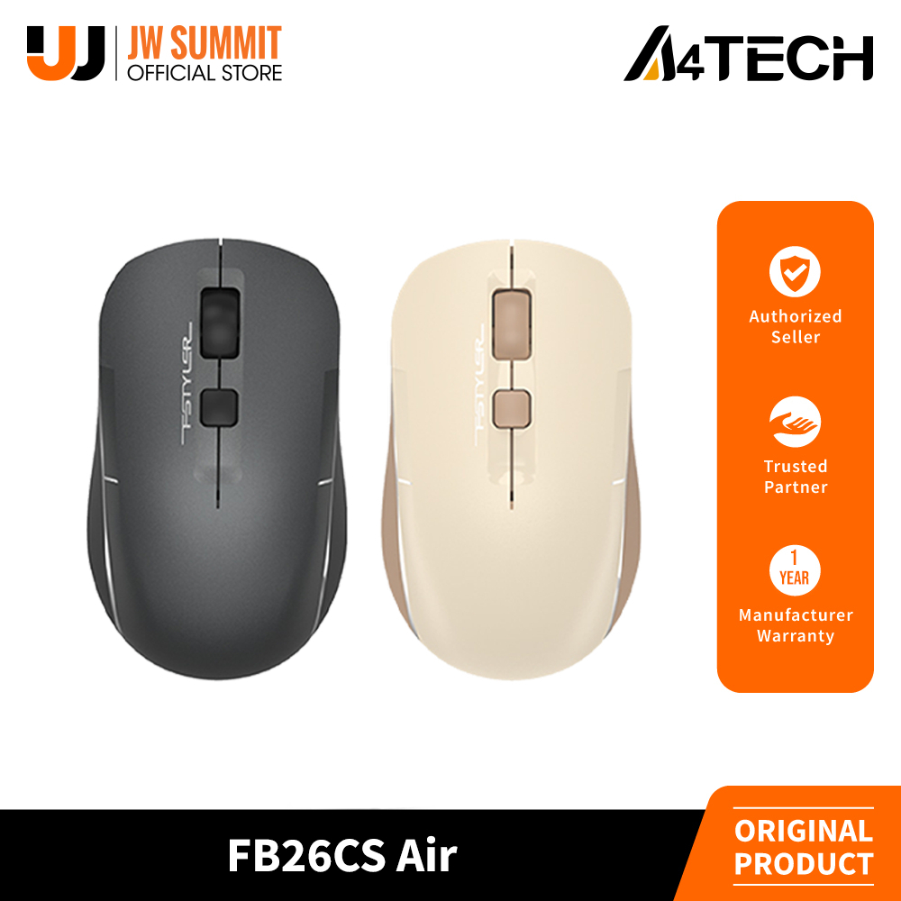 A4Tech FB26CS Air 2000 DPI Silent Click Dual Connection Bluetooth 2.4G ...