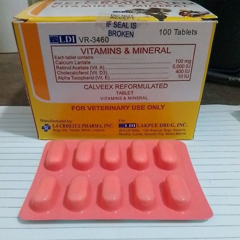 CALVEEX Vitamins & minerals tablet 10's (LDI) | Shopee Philippines