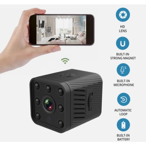 Micro Camcorder D6 Mini Wi-Fi Camera 1080P, AP Hotspot Small Wireless ...
