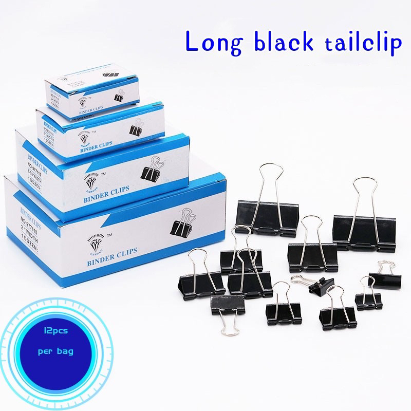 Binder clip /Double clips DIAMOND 1/2(5mm) 3/4(19mm)1 (25mm) 12pcs/be ...