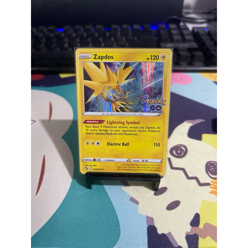 zapdos holo pokemon go pokemon trading cards | Shopee Philippines