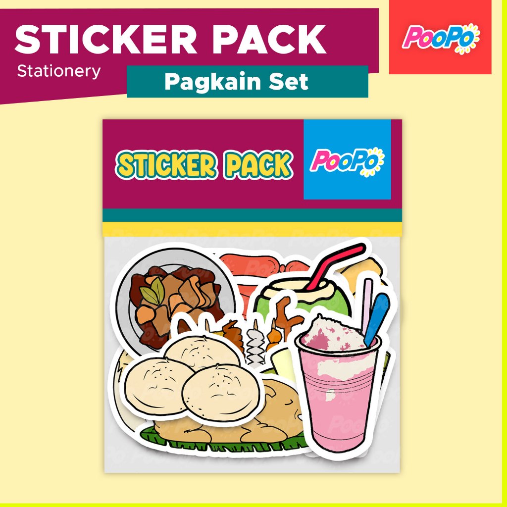 Poopo Waterproof Sticker Pack #proudlypinoy Pagkaing Pinoy Set | Laptop ...