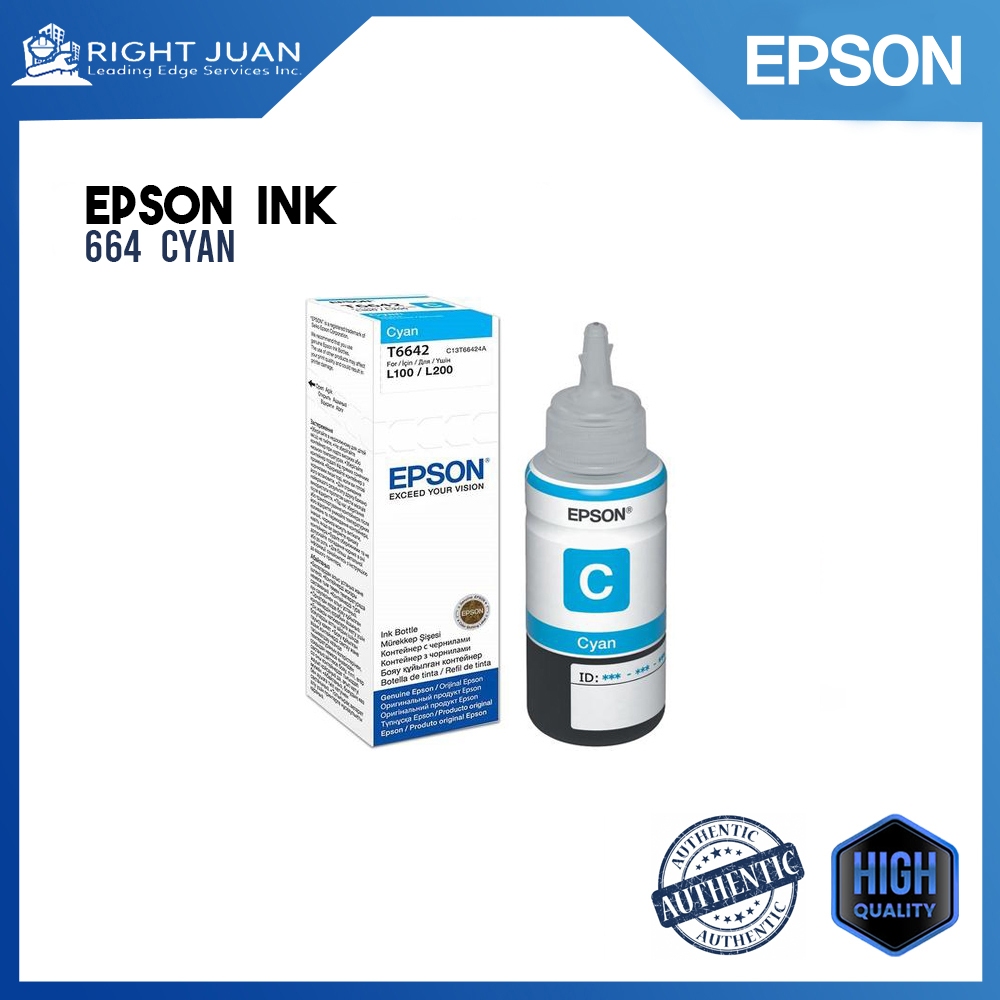 RIGHT JUAN | ORIGINAL EPSON INK 644 BOTTLE CYAN C13T664200 | Shopee ...
