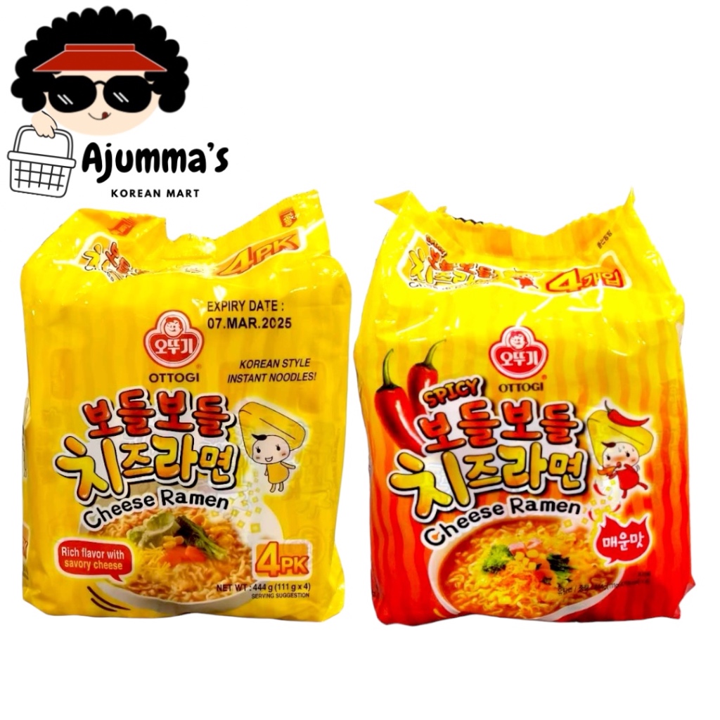 Ottogi Cheese Ramen - Original / Spicy - 444g (111gx4) - 4pcs/pck ...