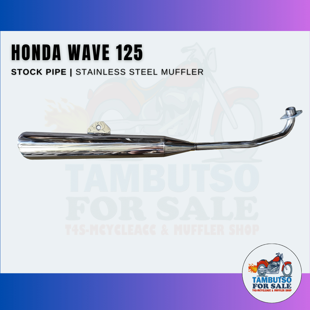 Honda Wave 125 Stock Pipe Stainless Muffler | Shopee Philippines