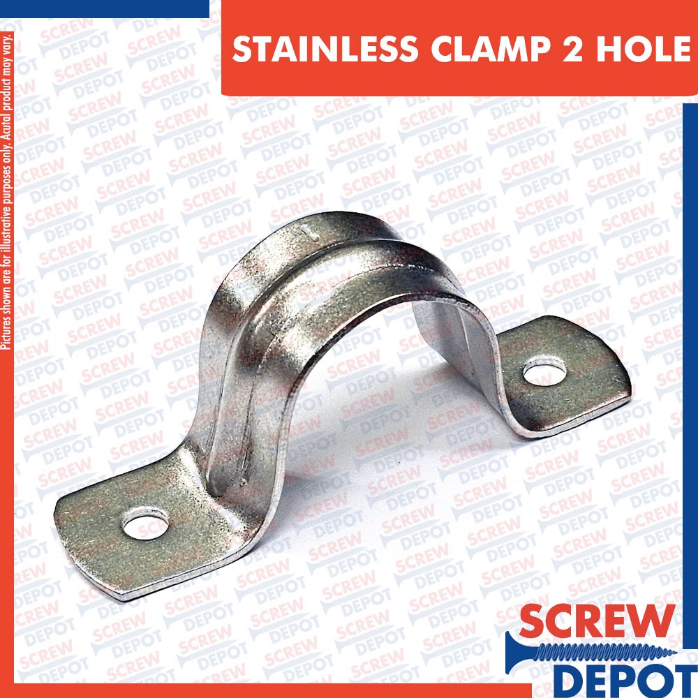 1PC SS Conduit Saddle Metal Clamp 1/2 , 3/4 , 1 Stainless PVC Pipe EMT ...