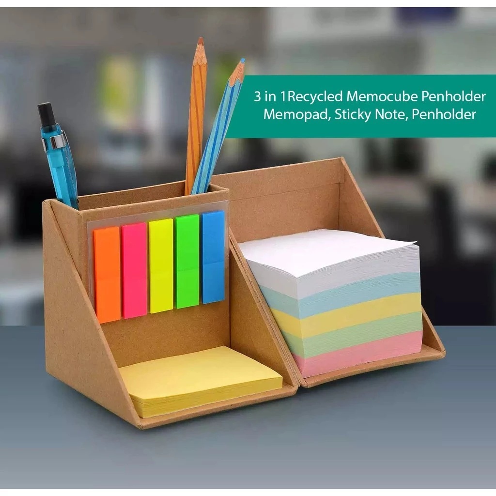 2 in 1 Folding Paper Cube Memopad Sticky notes with Penholder 750sheets ...