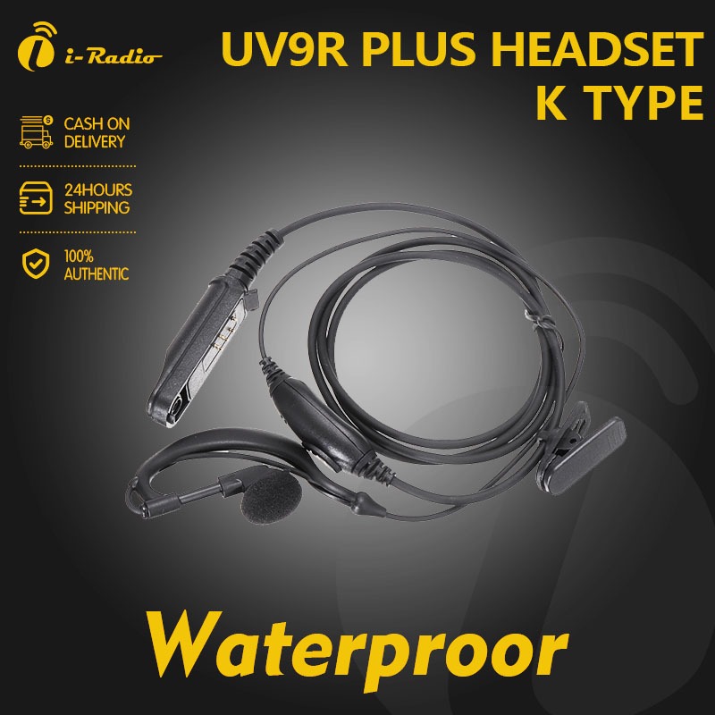 Baofeng UV-9R Plus Walkie Talkie Waterproof Headset BF-UV-9R Plus V2 Original Two Way Radio ...